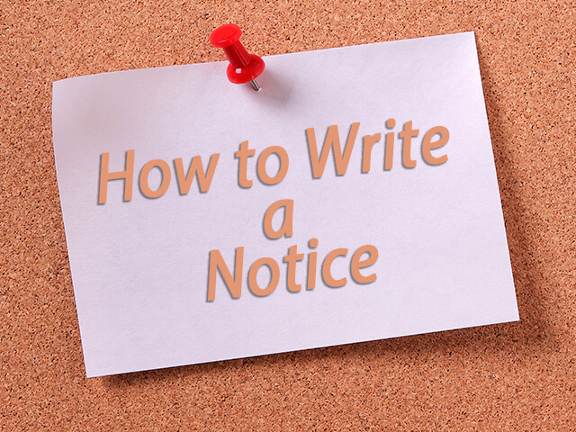 How To Write A Notice In English For Students